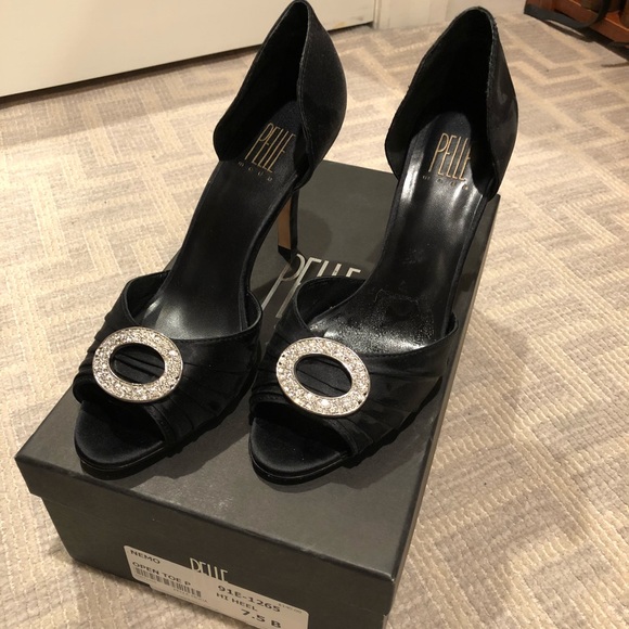Pelle Moda | Shoes | Blk Satin Dress Shoe | Poshmark